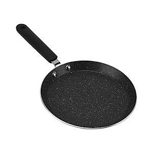Nonstick Crepe Pan, Aluminum Alloy Tortilla Pan, 6 Inch Pancake Flat Skillet Tawa Dosa Tortilla Pan, Compatible with All Stovetops, Pancake Griddle Comal Pan for Roti Egg Omelet Tortilla Tawa Dosa