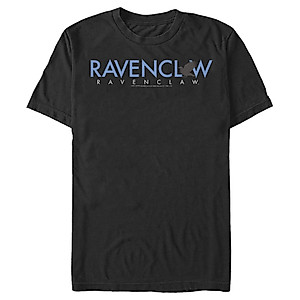Harry Potter Men's Ravenclaw Short Sleeve Tee Shirt, Black, Large