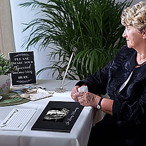 Yexiya Funeral Guest Book Memorial Guest Book Condolence Celebration of Life Decorations 150 Pcs Share a Memory Cards Signature Pen Memory Table Sign 124 Pages Hardcover in Loving Memory Guest Book