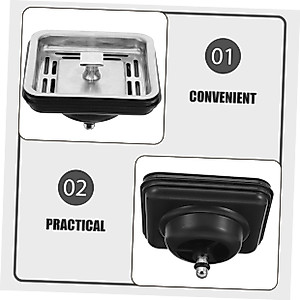 2pcs Kitchen Garbage Disposer Bathtub Drain Stopper Smasher Sink Flume Kitchen Waste Basket Strainer Anti-blocking Mesh Drain Strainer Waste Silver Veemoon