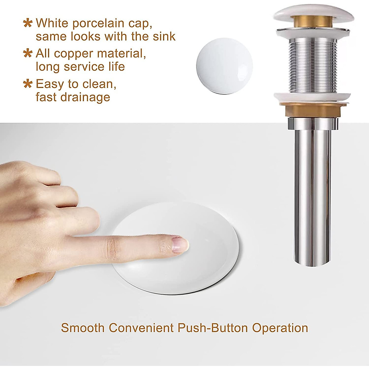 Davivy 24'' X 13.8'' Oval Vessel Sink with Pop Up Drain,Bathroom Vessel Sinks,Bathroom Sinks Above Counter,White Vessel Sink,Counter top Sink,Ceramic Vessel Sink,Oval Sink Bowls for Bathroom