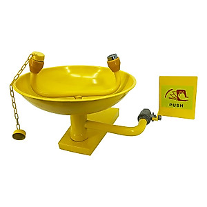 VGongTech Emergency Eyewash Station for Cleaning Wall Mounted Eye Wash with Large Eye Wash Bowl 12L/min Dual Spray Faucet Stainless Steel ABS Coating Eye Wash Stations First Aid for Eyes