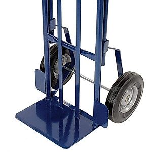 Global Industrial Steel 2-in-1 Convertible Hand Truck with Semi-Pneumatic Wheels