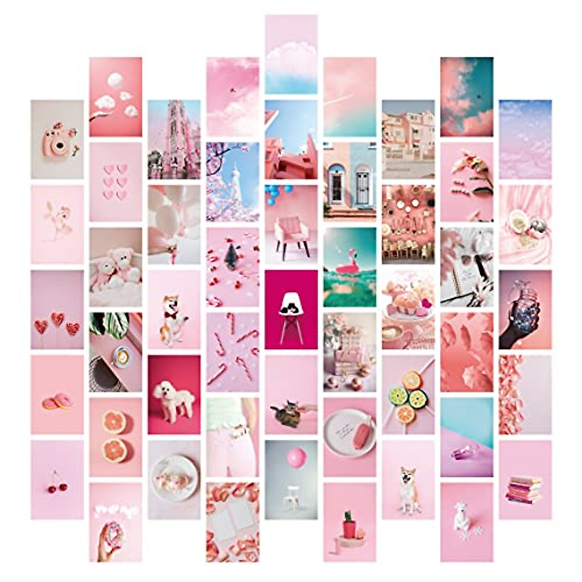 Pink Wall Collage Kit, Bedroom Wall Decor, Photo Collage Kit for Wall Aesthetic, Wall Collage Kit Aesthetic Pictures, Wall Decor Aesthetic, Pink Wall Decor, Wall Collage Kit, 4x6 inch