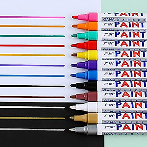 Ryanli Oil Based Paint Marker, White Paint Pen for Art, Quick Dry and Waterproof White Paint Markers Pens for Rock Painting, Stone, Ceramic,Glass,Wood,Tire,Metal,Graffiti 1PCS Orange One-size