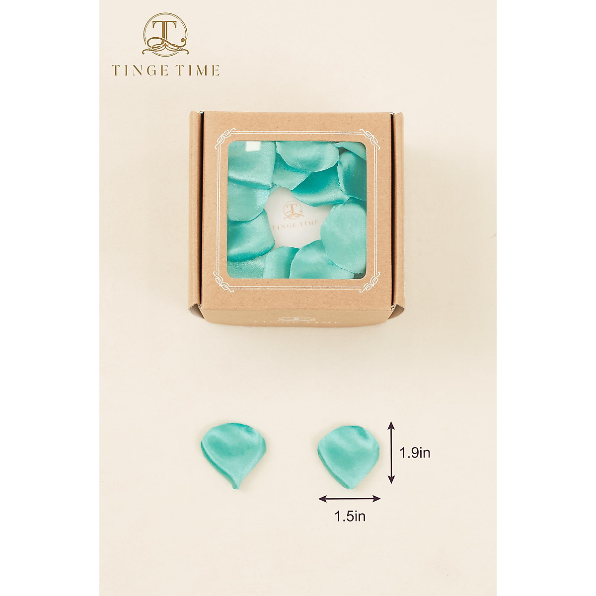 TINGE TIME 300pcs Silk Rose Petals Teal Green Heart Flower Petals for Wedding Flower Girl Basket Aisle Scatter Dinner Table Centerpieces Party Confetti Bridal Shower Romantic Night Decoration