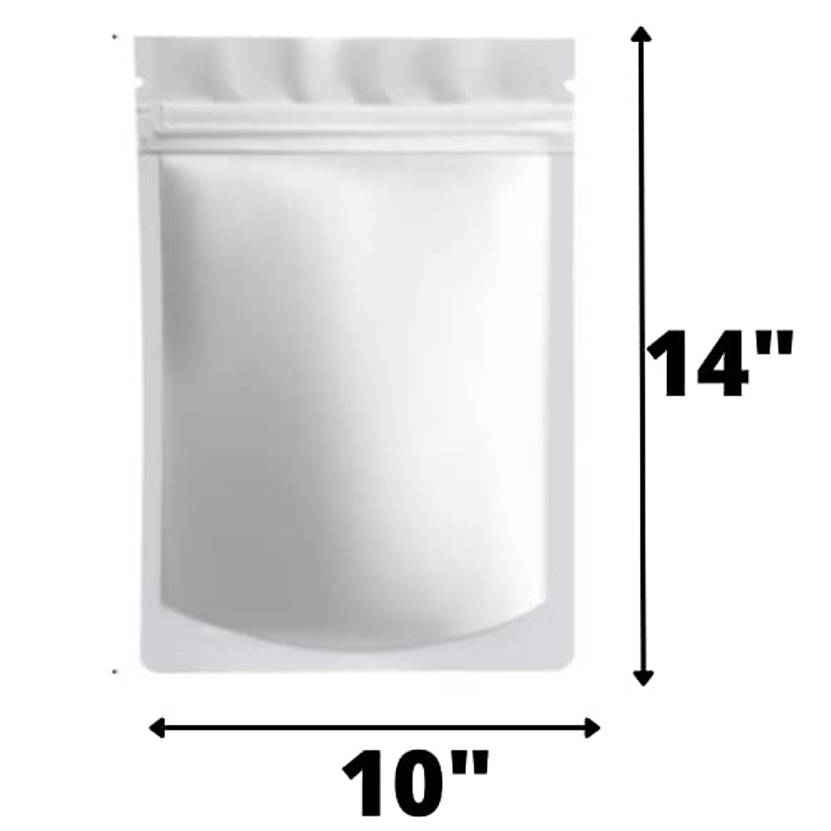 Premium Mylar Bag 1 GALLON - Thick 9.4 Mil 10"X14" Airtight Vacuum Sealing Sealable Mylar Bags for Long Term Food Storage - Odor Free Heat Resistant - Light and Moisture Proof Fresh Saver Packs 30PCS