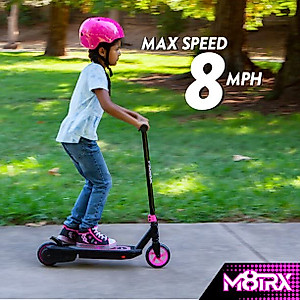 M8TRX 12V Electric Scooter for Kids Ages 6-12, Powered E-Scooter with Speeds of 8MPH (Pink)