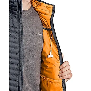 Eddie Bauer Men's MicroTherm 2.0 StormDown Hooded Jacket,Storm (Gray),L Regular