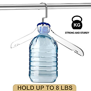 Quality Clear Acrylic Clothing Hangers – 5-Pack, Stylish Clothes Hanger with Silver Hooks - Coat Hanger for Dress, Suit - Closet Organizer Adult Hangers - Space Saving Cloth Hangers (Silver Hook, 5)