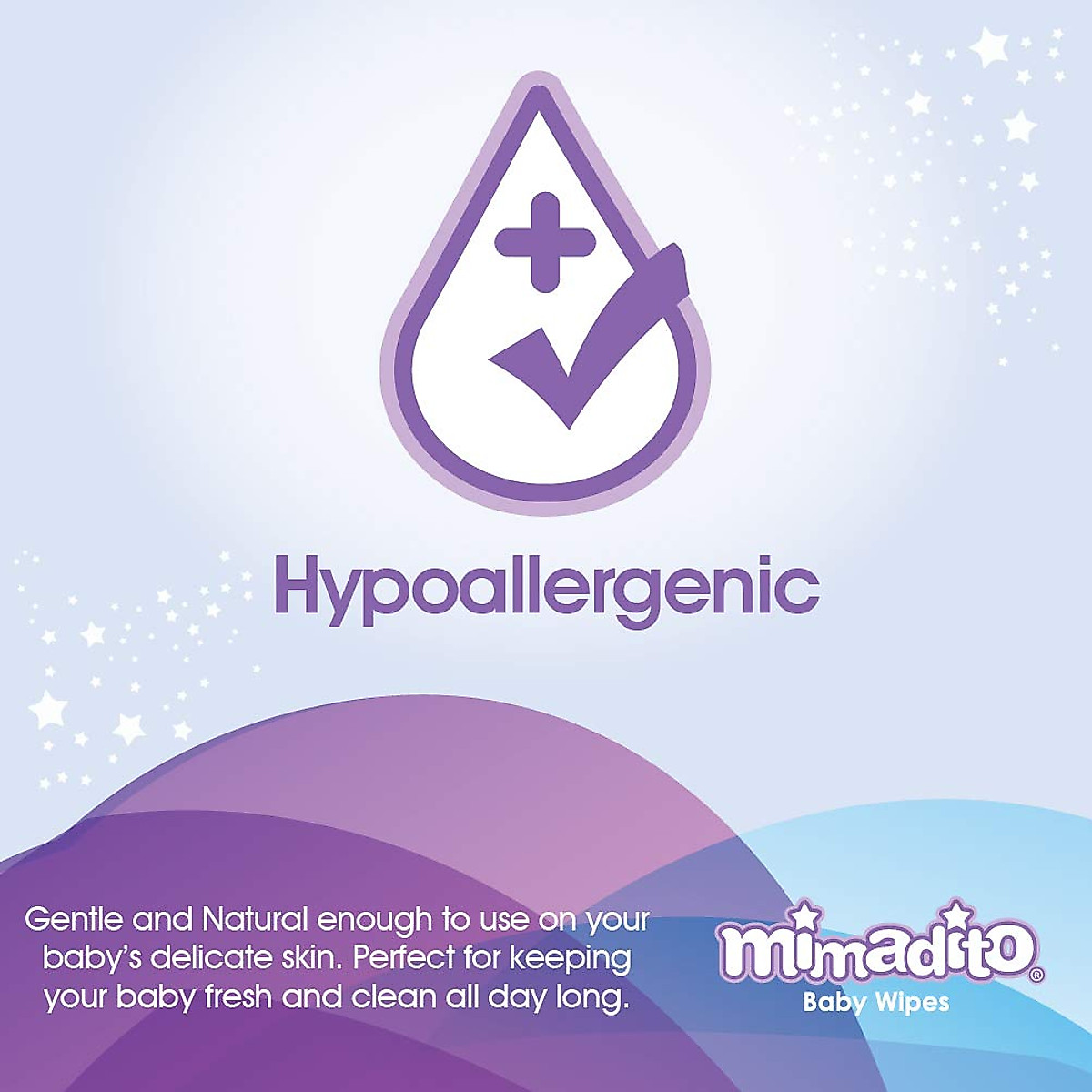 Baby Wipes by MIMADITO – Made with Natural Extracts, Purified Water. Light Scent and Soft Cloth. Keep Your Baby Sensitive Skin Fresh and Clean. A Must Have in Your Diaper Bag. Dispenser Pack 72ct.