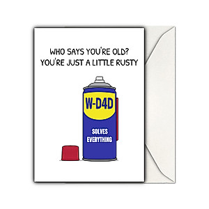 GIFTING GIGGLES Funny Happy Birthday Card for Dad – From Son, Daughter, Kids, Children, All of Us - Great Happy Bday Gift for Father, Papa, Step Dad, Daddy, Padre | 30th 40th 50th 60th 70th 80th