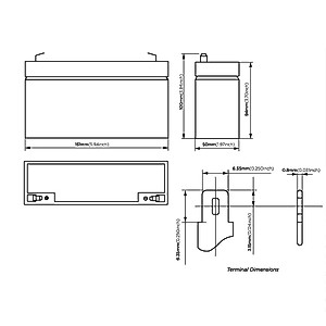 BatteryGuy 0120800 6V 12AH SLA battery - BatteryGuy brand equivalent (Rechargeable, High Rate) - Qty of 1