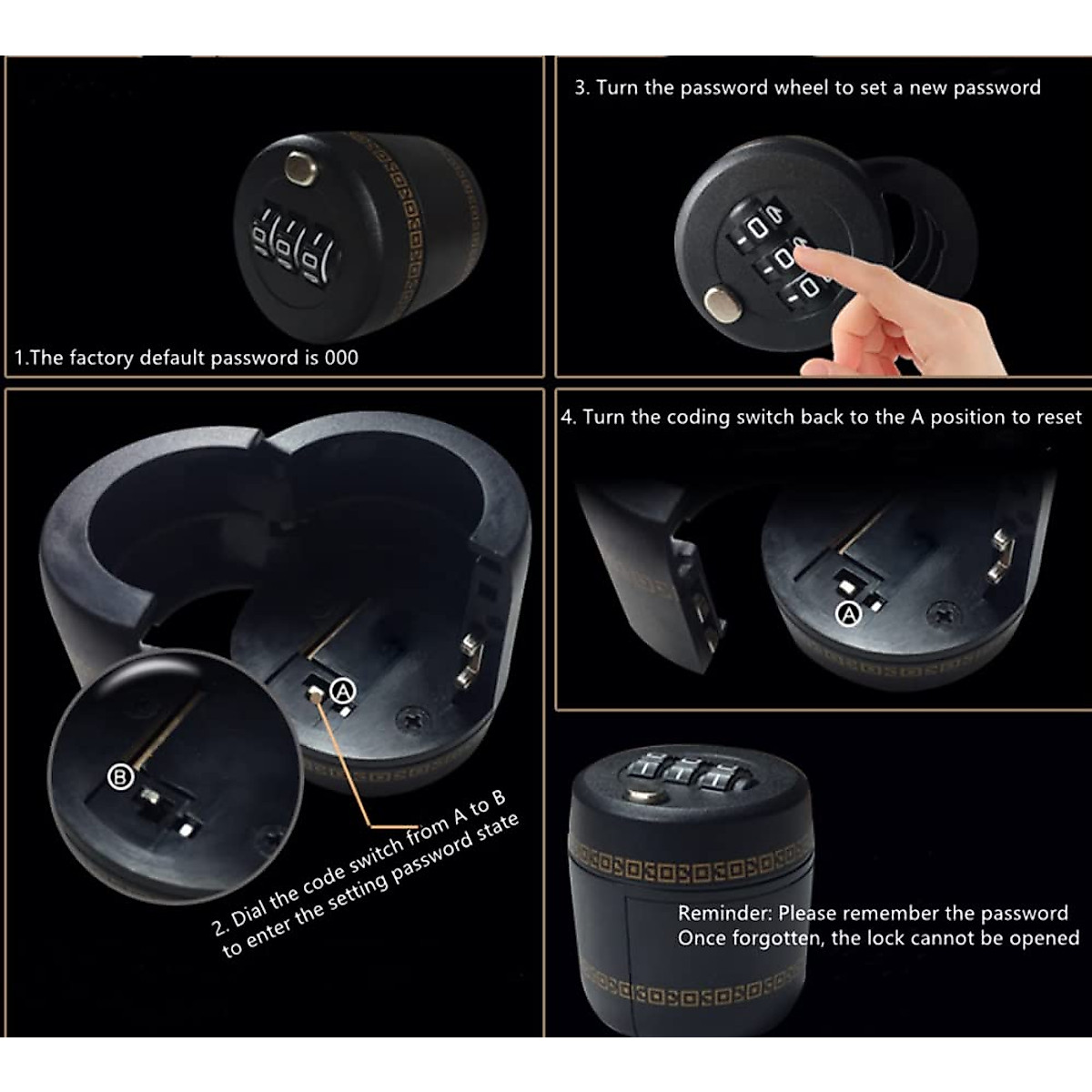 (Pack of 2) Combination Bottle Lock - Cork Bottle Combination Digital Lock Wine Whiskey Bottle Lock