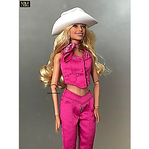 NauticalMart Pink Doll The Movie Collectible Doll Margot Robbie as in Pink Western Outfit