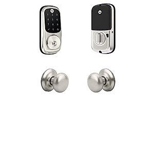 Yale Assure Touchscreen with Z-Wave with Cambridge Knob - Works with Ring Alarm, Samsung Smartthings, Wink, ADT and More