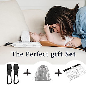 Kiki Babies Portable Wipes container & baby wipes holder 4 -Pc set: Convenient Reusable Wipes Pouch & Travel Wipes Case for On-the-Go Care Refillable Dispenser Includes 2 Stroller Hooks & Bag Gift set