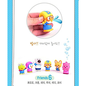 PORORO Character Bath Toy for Children - 6pcs