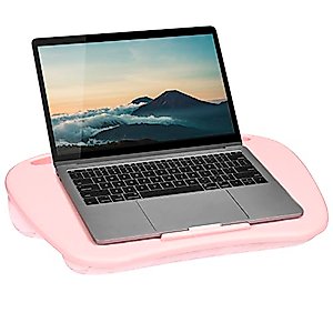 LapGear MyDesk Lap Desk with Device Ledge and Phone Holder - Rose Quartz - Fits up to 15.6 Inch Laptops - Style No. 44444