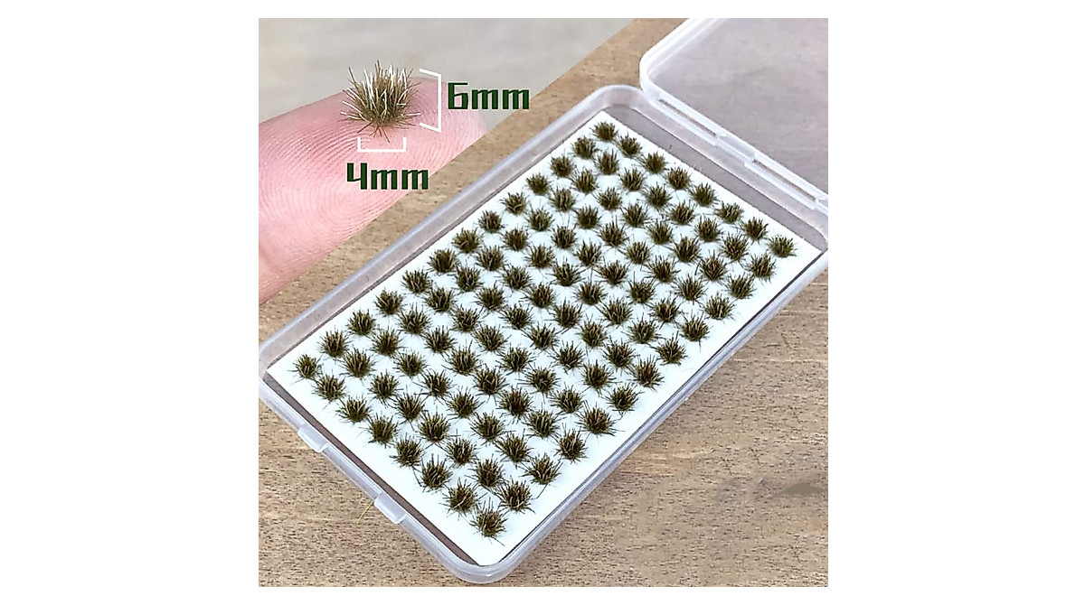 Realistic Model Grass Tufts for Dioramas & Railways | 208 Pcs