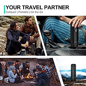 ESPSCOFE Portable Espresso Maker 12V Camping Coffee Makers with Carrying Case Electric Espresso Coffee Maker Compatible with NS Capsules For Travel,RV,Camping Outdoor Coffee Maker Cappuccino Maker