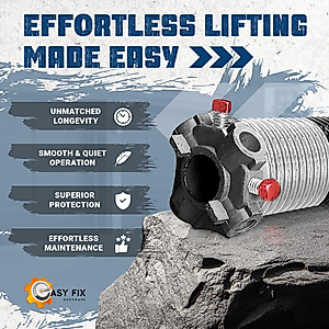 Garage Door Torsion Springs 218x1.75x33 | for Left and Right Side of Garage Doors | Fix and Repair 7 or 8 Feet Garage Door | Precision E-Coating 5-Year Warranty Min. 30,000 Cycles (Pair)