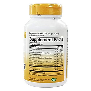 Natures Way Vitamin B-100 Complex Capsules For Energy And Nerves - 60 Ea