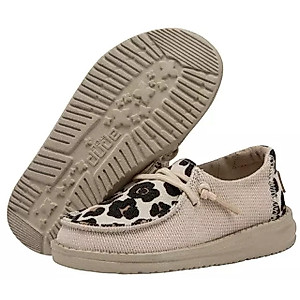 Hey Dude Girl's Wendy Youth Funk Leo Safari Size 2 | Girl’s Shoes | Girl’s Lace Up Loafers | Comfortable & Light-Weight
