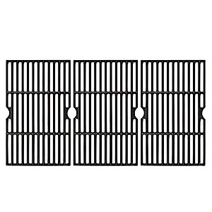 Hisencn Grill Grates Replacement for DGF510SBP, DGF510SSP, DGF510SSP-D, Uniflame GBC1059WB, GBC1059WE-C, Cast Iron Cooking Grid For Backyard Grill BY12-084-029-98 and Other Gas Grill Models, 16 1/4 in