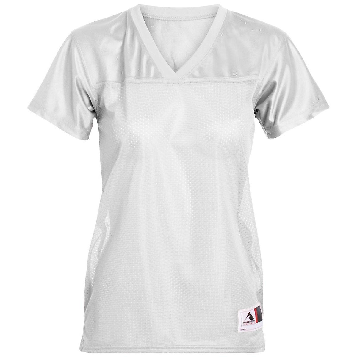 Augusta Sportswear Women's Standard Junior Fit Replica Football Tee, White, Small