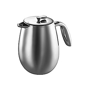 Bodum COLUMBIA Coffee Maker, Thermal French Press Coffee Maker, Stainless Steel, 51 Ounce (12 Cup)
