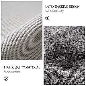 PADOOR Area Rug for Living Room Bedroom - 5x7 Feet Neutral Rug with Non-Slip Latex Backing Non Shedding Loop Pile for Dining Room Office Home Decor Gray