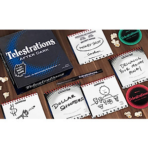 Telestrations After Dark Adult Board Game | An Adult Twist on The #1 Party Game | The Telephone Game Sketched Out | Ages 17+