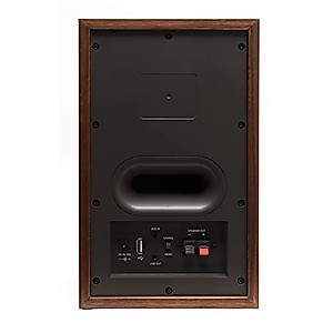 Grace Digital Mondo Alto and Stereo Speaker Bundle, Bluetooth, Wi-Fi, Internet Radio, 7-Day Alarm – Microphone Free (Walnut)