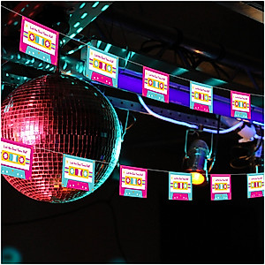 80's Party Supplies - Cassette Tape Banner Garland Decorations, 7 Feet Long (2 Pack)