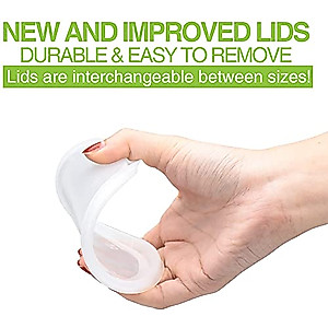 Generic Food Storage Container 48 Set Deli Containers With Lids Reusable Plastic Small Soup Bowls Salad Cups Leakproof Safe BPA Free For freezer Dishwasher Microwave(16 oz)