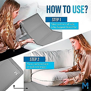 Meliusly® Extra Wide Couch Cushion Support (24x72) Sofa Cushion Support Board for Sagging Seat, Under Couch Cushions Support Boards, Couch Supports for Sagging Cushions, Couch Support Slats Large