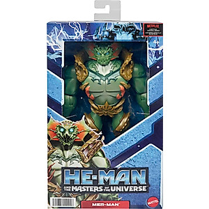 Masters of the Universe He-Man and The Large Figure Mer-Man Savage Eternia, Collectible Action Figure Villain, Motu Toy