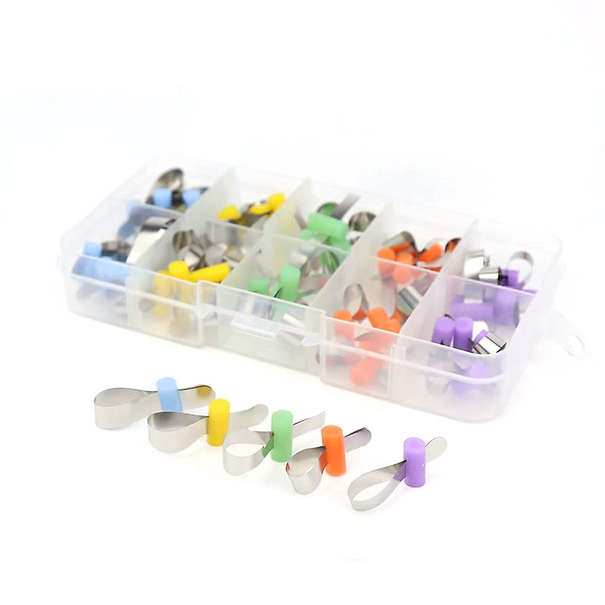 TEPTOARCH Lab Forming Sheet 50pcs/Box Orthodontic Sectional Contoured Metal Matrice Polyester Dentist Material for Adult/Child