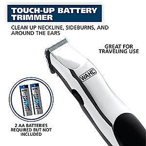 Wahl Clipper Home Barber Kit Electric Corded Clipper and Battery Touch Up Trimmer & Personal Groomer, 30 Piece Kit for Haircutting at Home – Model 79524-3001P