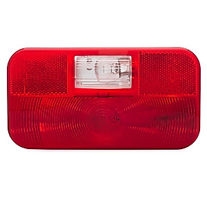 Lumitronics Red Surface Mount Light - Stop/Turn/Tail/Backup for RV, Trailer, Camper, 5th Wheel and Motorhomes (White)