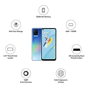 OPPO A54 CPH2239 Dual SIM 128GB ROM + 6GB RAM Factory Unlocked 4G/LTE Smartphone (Starry Blue) - International Version