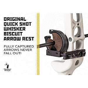 Trophy Ridge Whisker Biscuit Original Quick Shot Archery Arrow Rest - Trusted Choice for Bowhunters, Durable Lightweight Construction, Quiet Loading, Medium Right-Handed Design