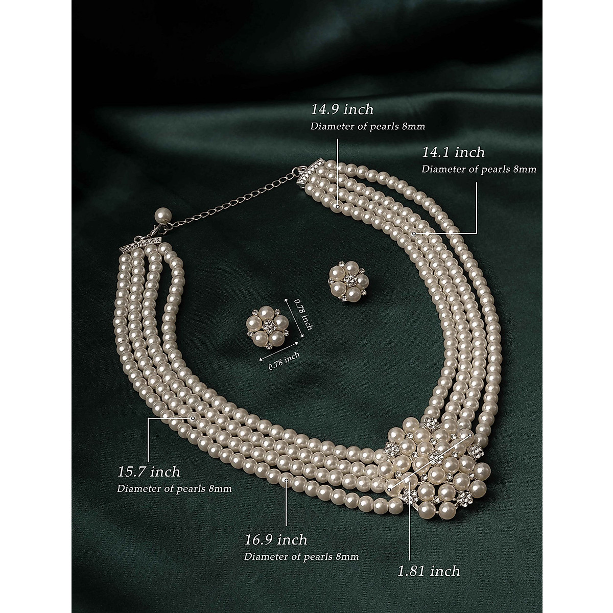 Zivyes Audrey Hepburn Holly Golightly Breakfast at Tiffanys Costume Accessory Necklace Gloves Holder