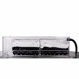 Penn-Plax Water World Luxury Large Bow Front Acrylic Aquarium with Built-in Stand and Storage Top (LM2) – 360° View – Great for Freshwater and Saltwater Fish – 58 Gallons