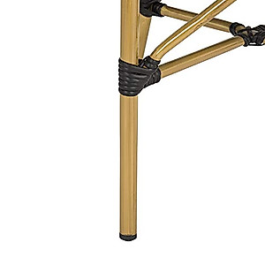 Safavieh PAT4015A-SET2 Outdoor Collection Burke Black Stacking Arm Chair