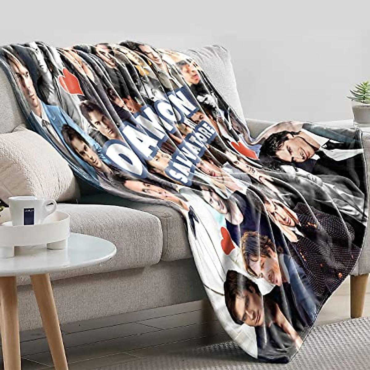 Stylish Flannel Blanket and Pillowcase Set Soft Lightweight Fleece Throw Blanket for Couch Bed Gift Blanket & Pillow Cover for Christmas 60"×50"-Colorful