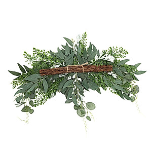 MOOVGTP Artificial Eucalyptus Floral Swag, 23.6in Artificial Mixed Eucalyptus Leaves Swag Wedding Arch Flowers Front Door Decorative Swags for Wedding Arch Home Garden Decor