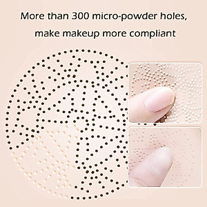 Mushroom Head Air Cushion CC Cream, CC Cream Foundation, Matte Conceal BB Cream, Long Lasting Waterproof Moisturizing Concealer Nude Face Makeup Cushion Foundation with Makeup Sponge (Natural)