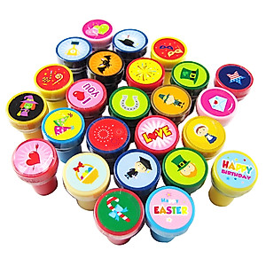 Tiny Mills 60 Pcs Holidays and Occasions Assorted Stampers for Kids 60 Different Stamper Designs Scrapbooking Craft Stampers Teacher Stampers